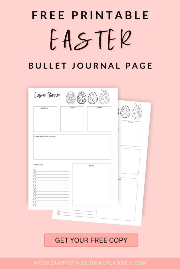 Hop Into Organization: Free Easter Bullet journal Printable