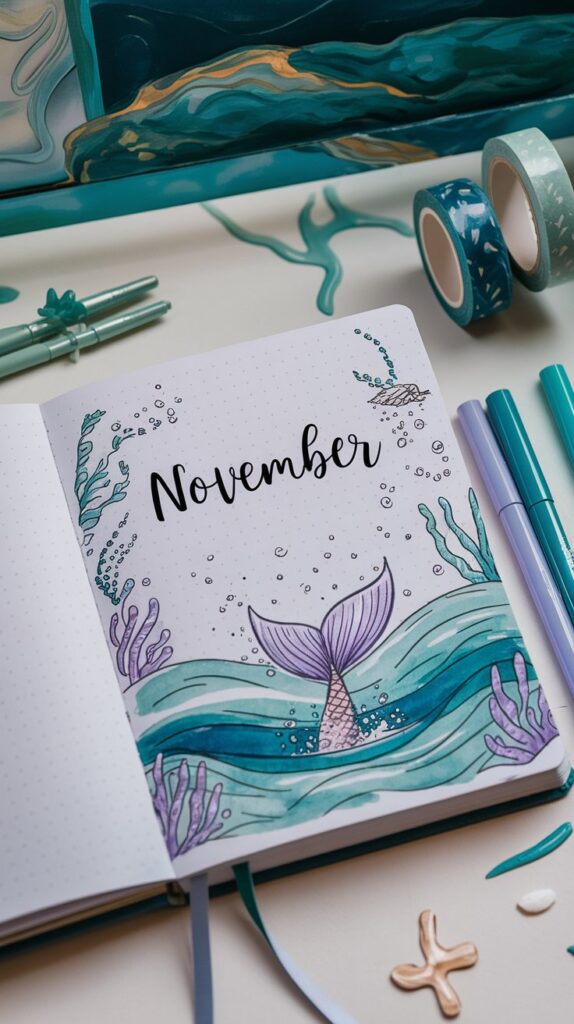 Beautiful Ocean Bullet Journal Theme Ideas to Make Waves