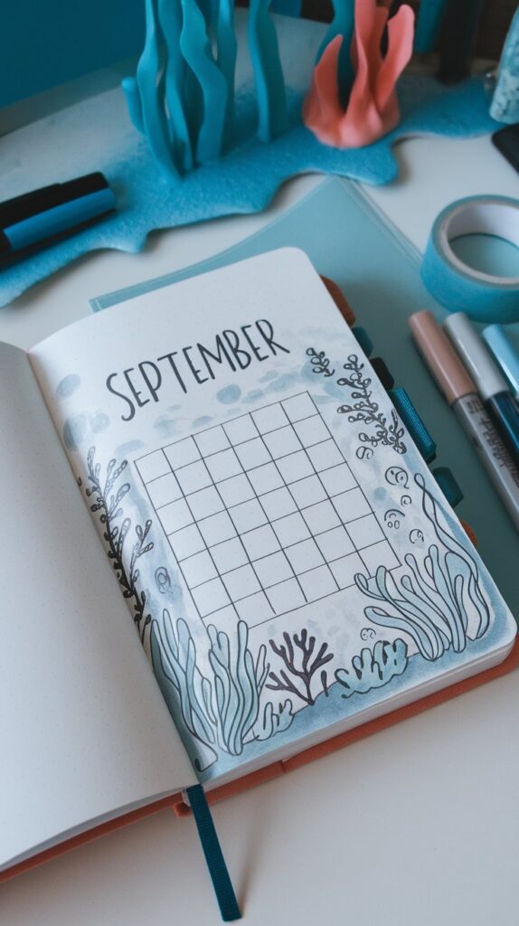 Beautiful Ocean Bullet Journal Theme Ideas to Make Waves