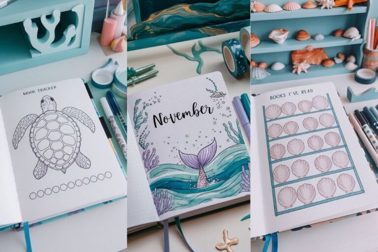 Beautiful Ocean Bullet Journal Theme Ideas to Make Waves