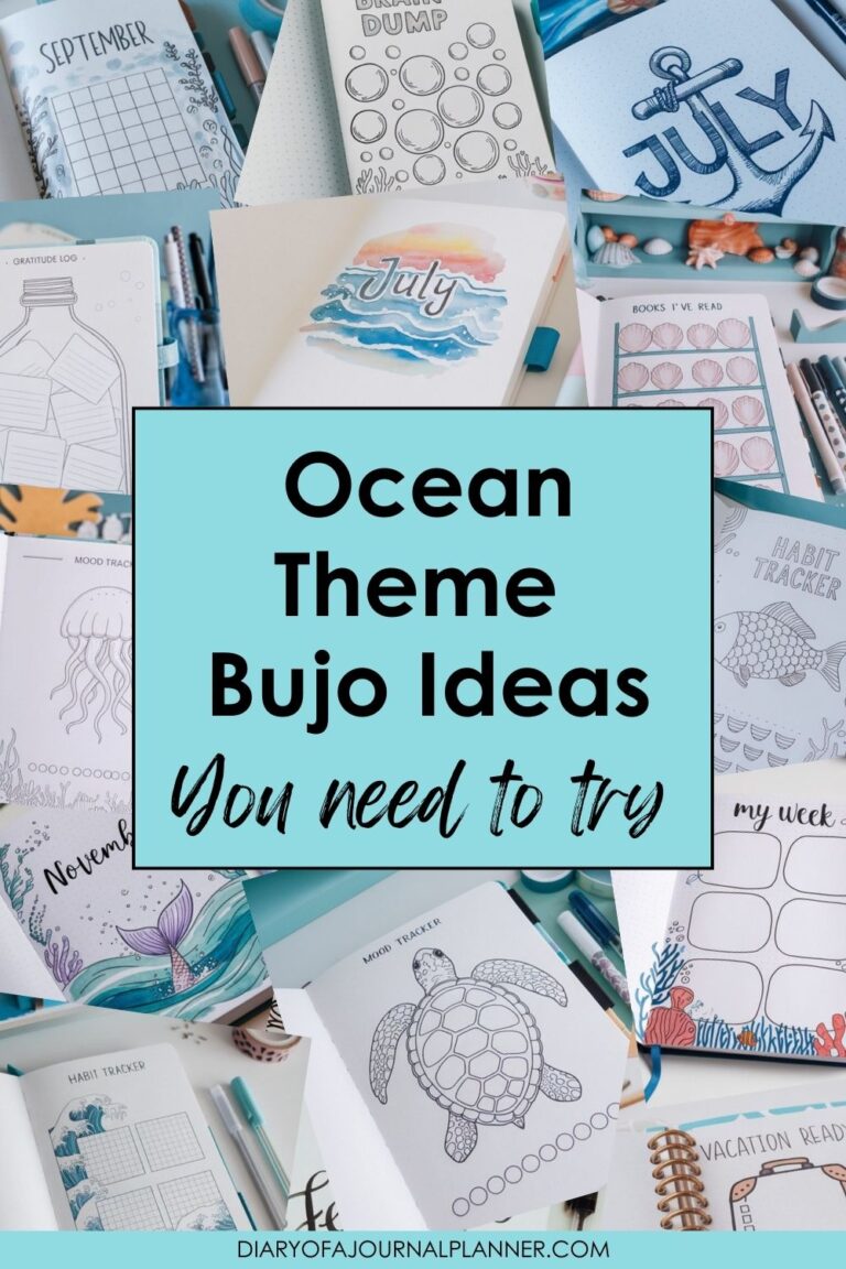 Beautiful Ocean Bullet Journal Theme Ideas to Make Waves