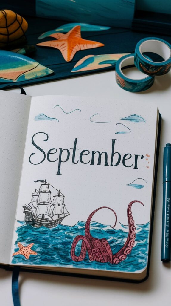 Beautiful Ocean Bullet Journal Theme Ideas to Make Waves
