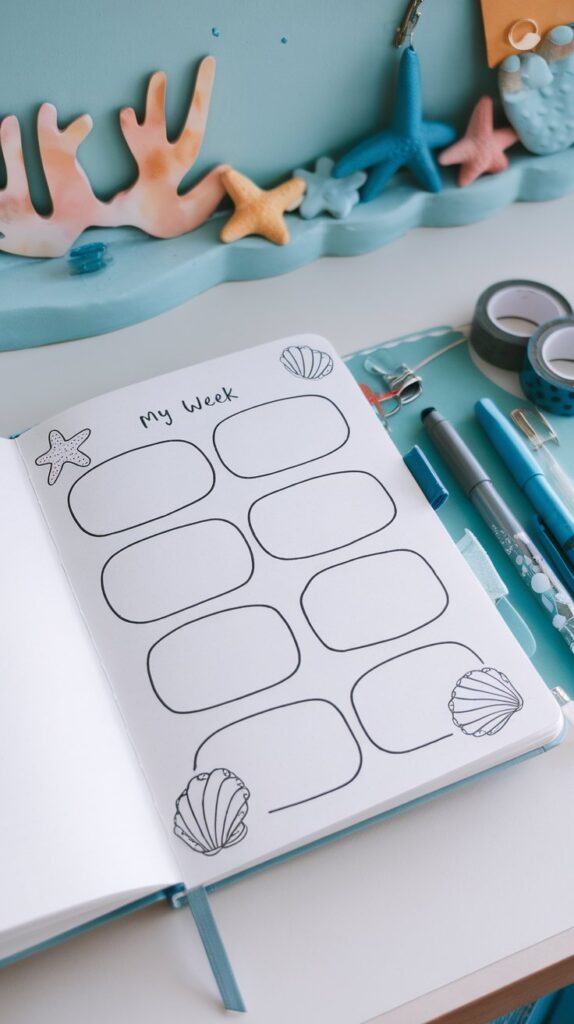 Beautiful Ocean Bullet Journal Theme Ideas to Make Waves