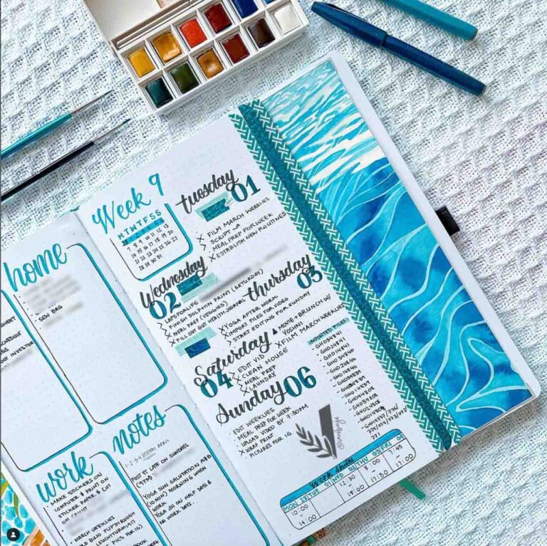 Beautiful Ocean Bullet Journal Theme Ideas to Make Waves