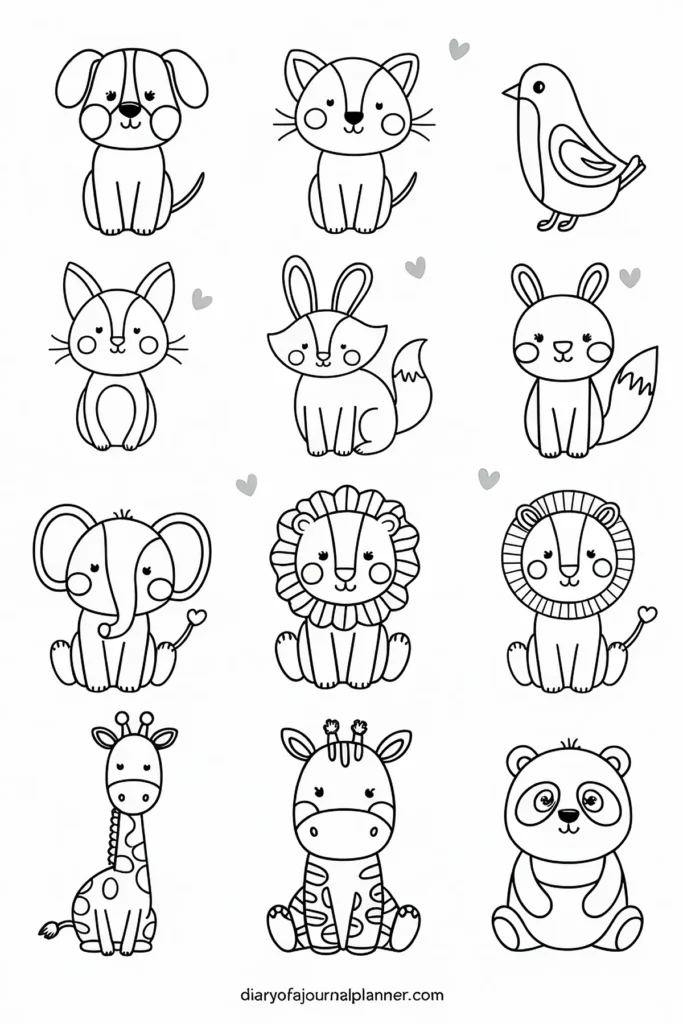 Cute Animal Doodles Easy And Fun Little Animal Drawings For Everyone 