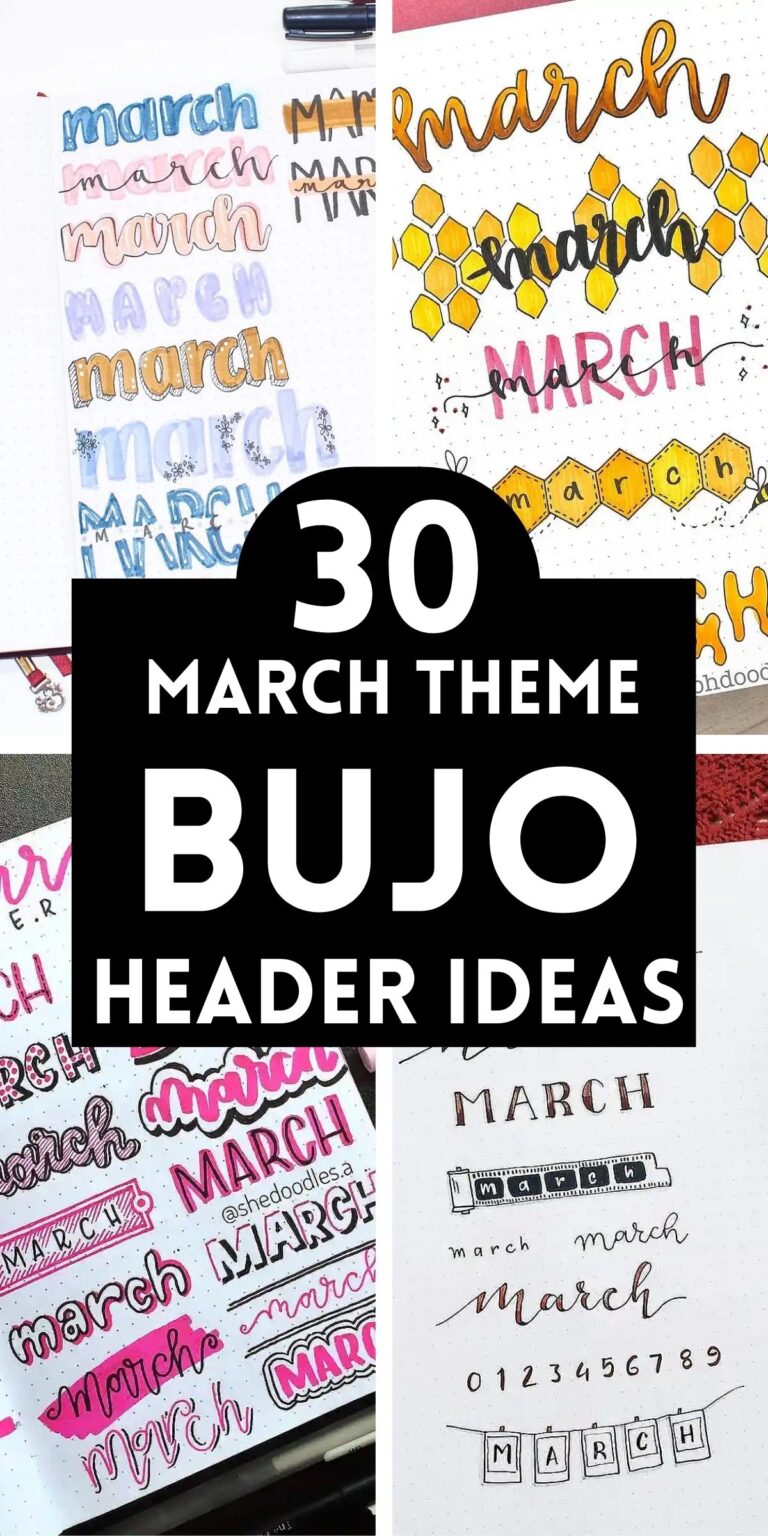 March Header Ideas for Your Bullet Journal: Aesthetic & Creative ...