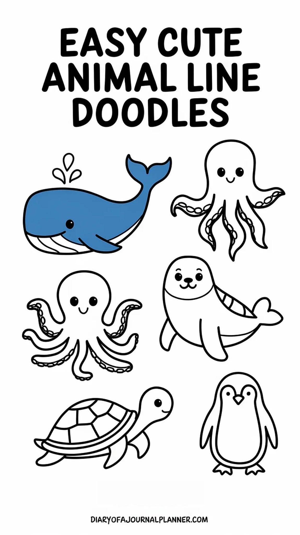 Cute Animal Doodles: Easy and Fun Little Animal drawings for Everyone!
