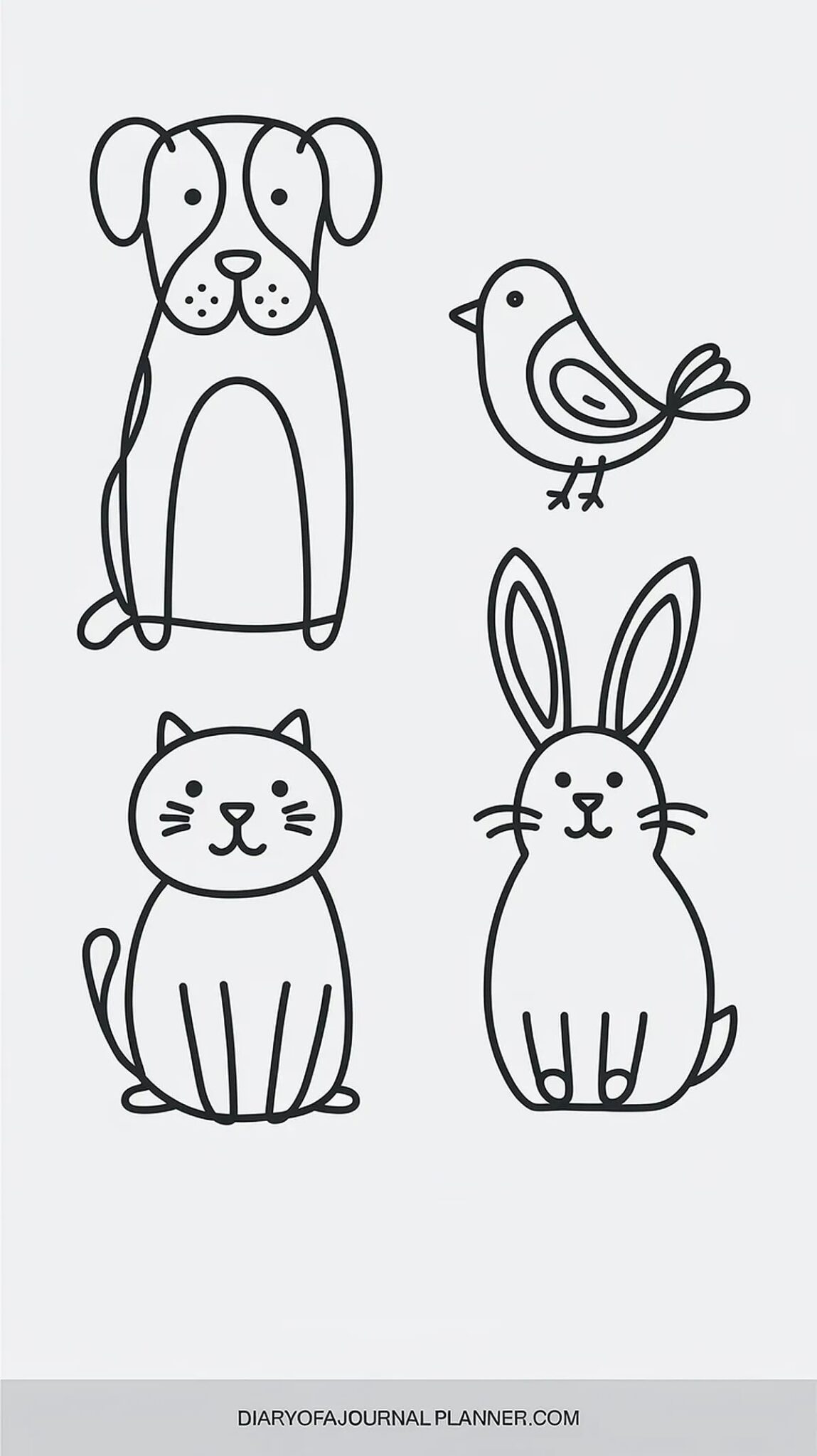 Cute Animal Doodles: Easy and Fun Little Animal drawings for Everyone!