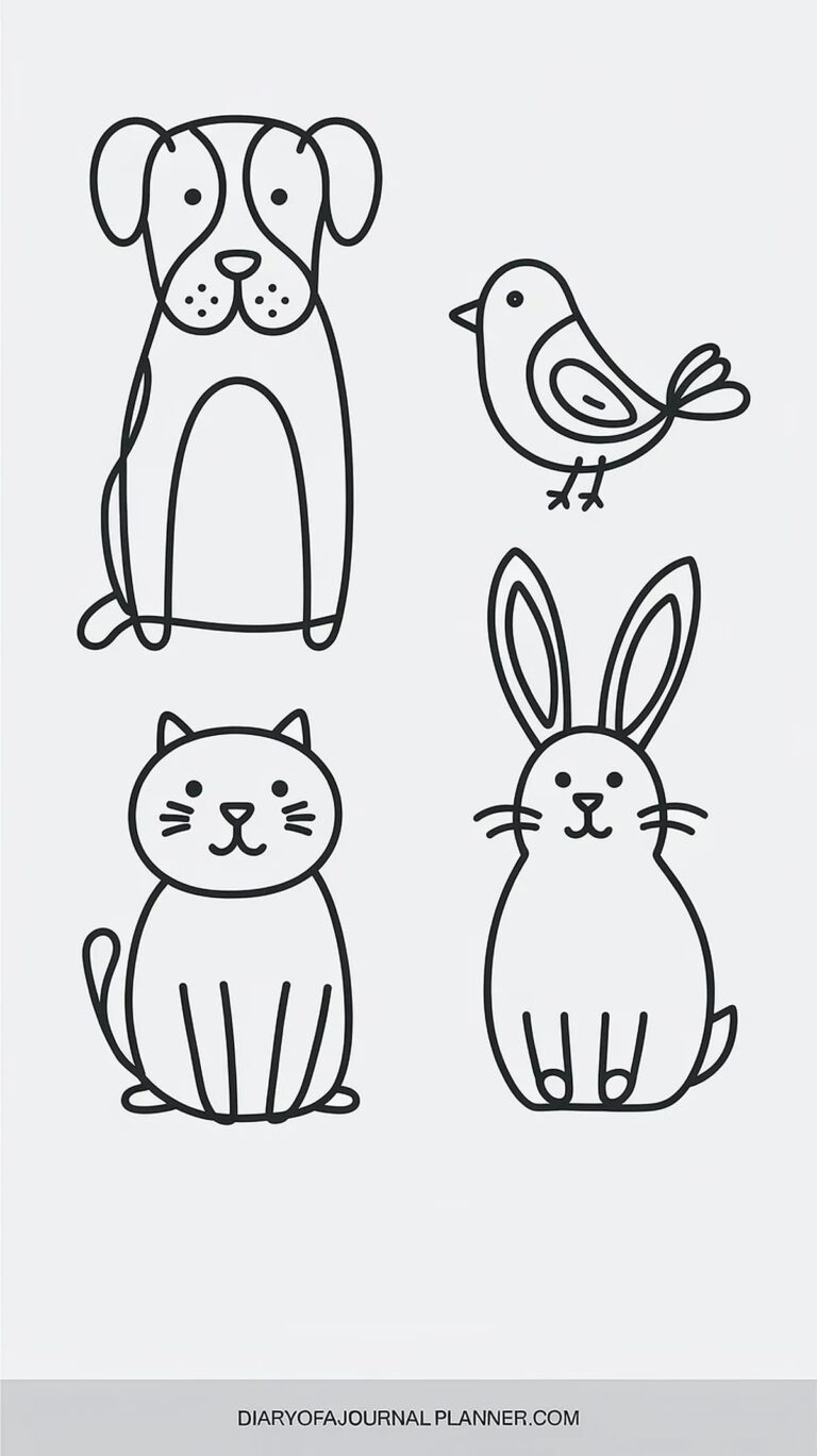 Cute Animal Doodles: Easy and Fun Little Animal drawings for Everyone!