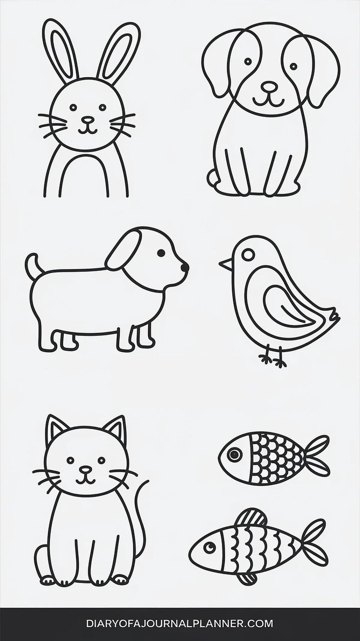 Cute Animal Doodles: Easy and Fun Little Animal drawings for Everyone!