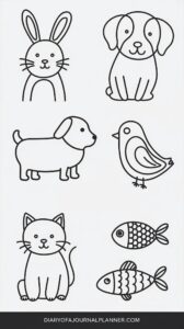 Cute Animal Doodles: Easy and Fun Little Animal drawings for Everyone!