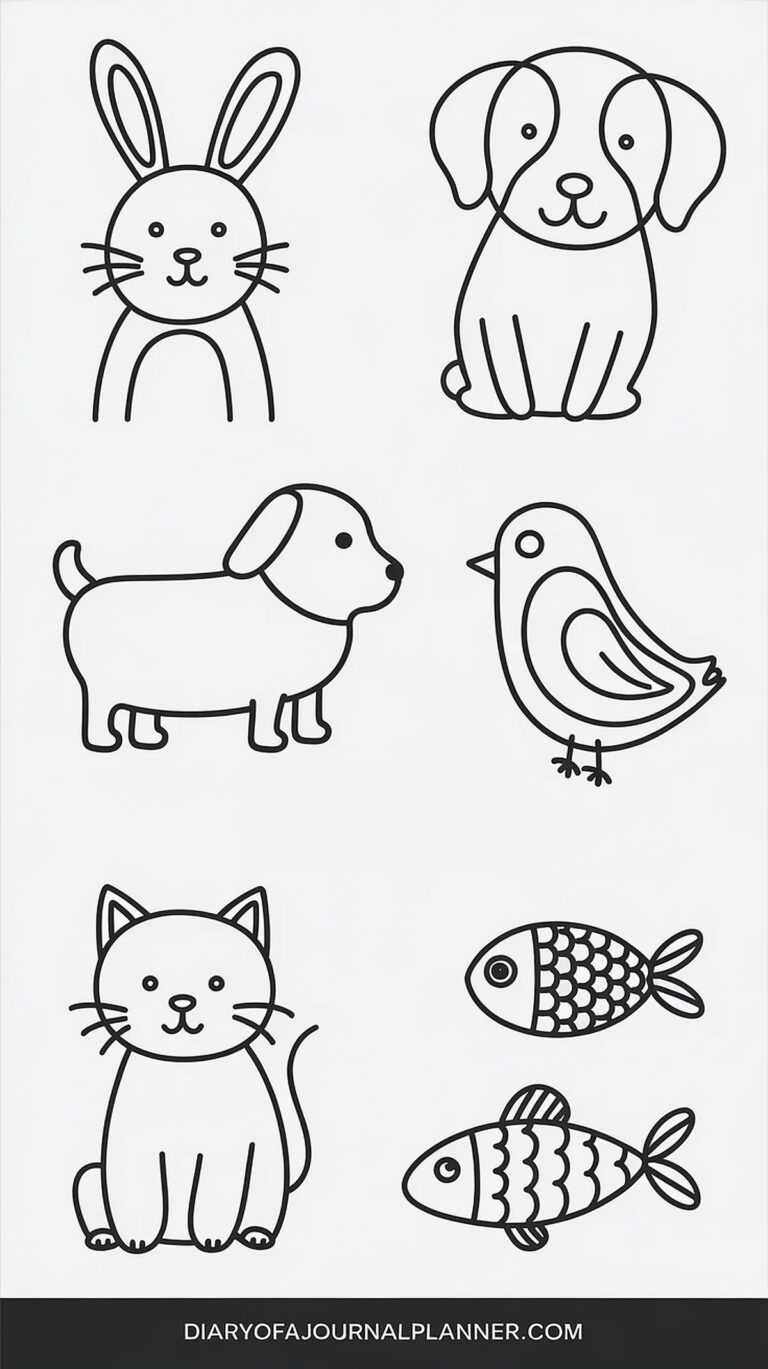 Cute Animal Doodles: Easy and Fun Little Animal drawings for Everyone!