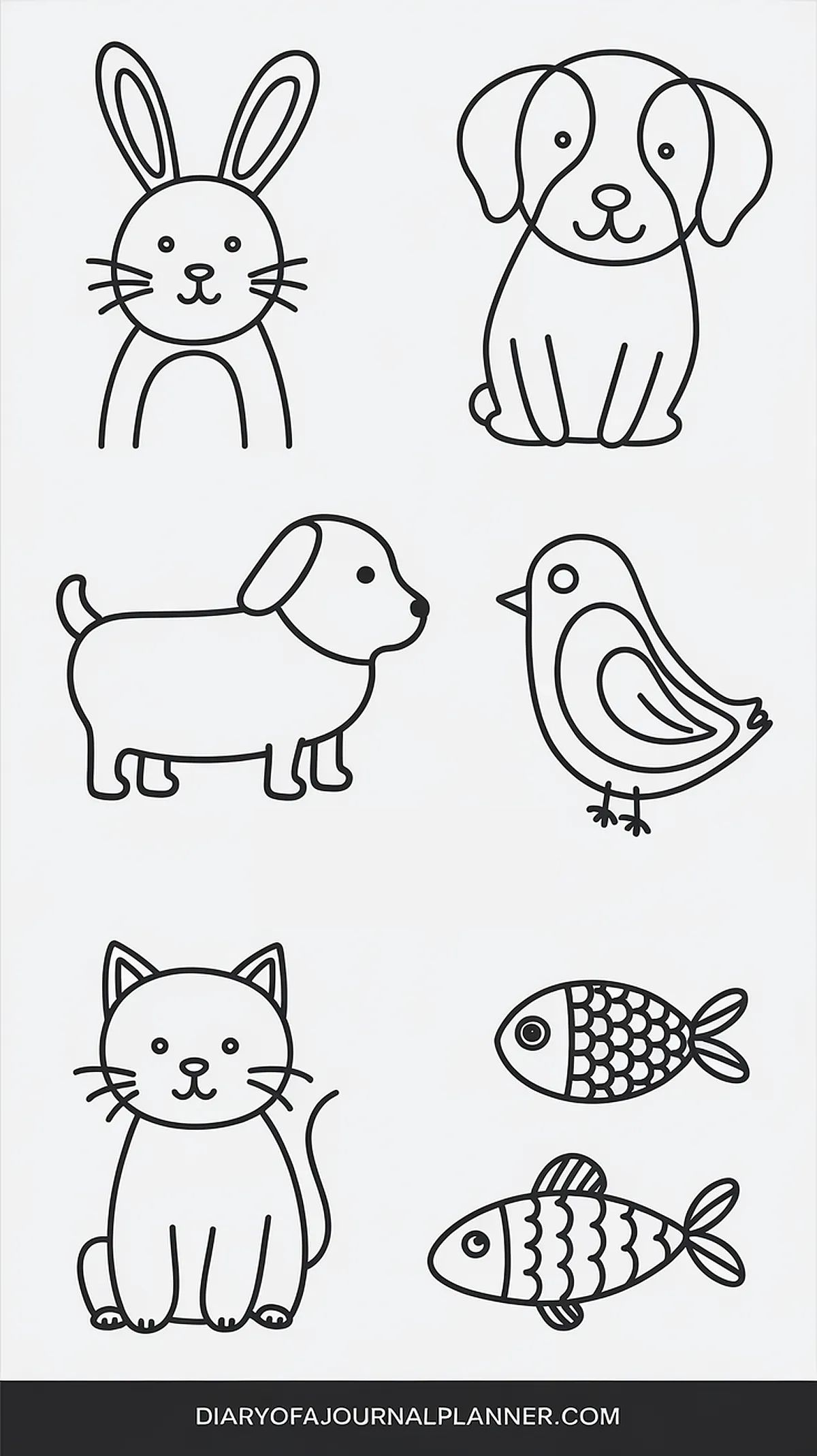 Cute Animal Doodles: Easy and Fun Little Animal drawings for Everyone!