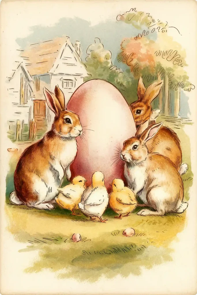 Vintage Easter Cards - Free Printables for your DIY Projects