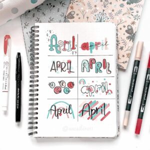 April Headers: Cute & Aesthetic Bullet Journal Headers