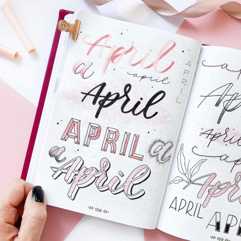 April Headers: Cute & Aesthetic Bullet Journal Headers