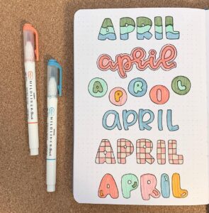 April Headers: Cute & Aesthetic Bullet Journal Headers