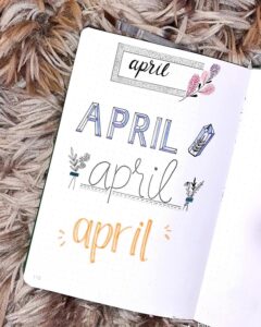 April Headers: Cute & Aesthetic Bullet Journal Headers
