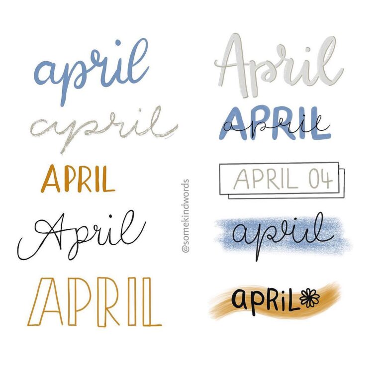 April Headers: Cute & Aesthetic Bullet Journal Headers