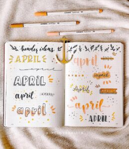 April Headers: Cute & Aesthetic Bullet Journal Headers