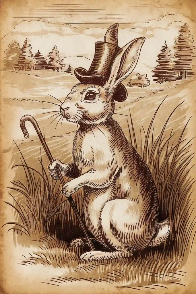 30+ Adorable Vintage Easter Bunny Images for your DIY Projects