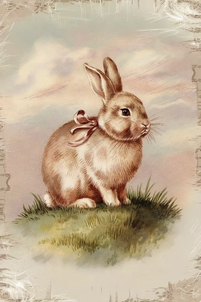 30+ Adorable Vintage Easter Bunny Images for your DIY Projects