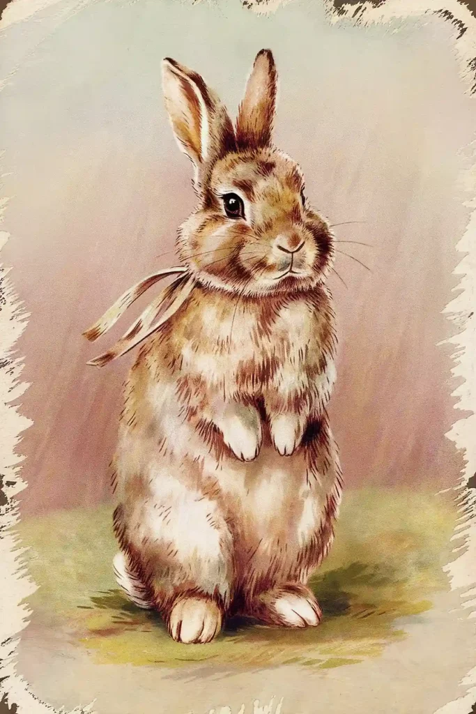 30+ Adorable Vintage Easter Bunny Images for your DIY Projects