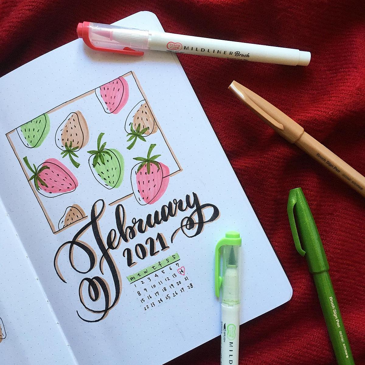 20 Sweet Strawberry Bullet Journal Ideas You’ll Love