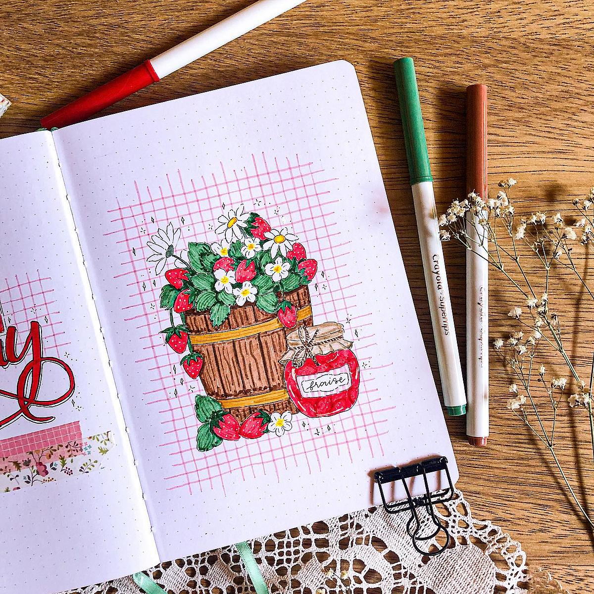 20 Sweet Strawberry Bullet Journal Ideas You’ll Love