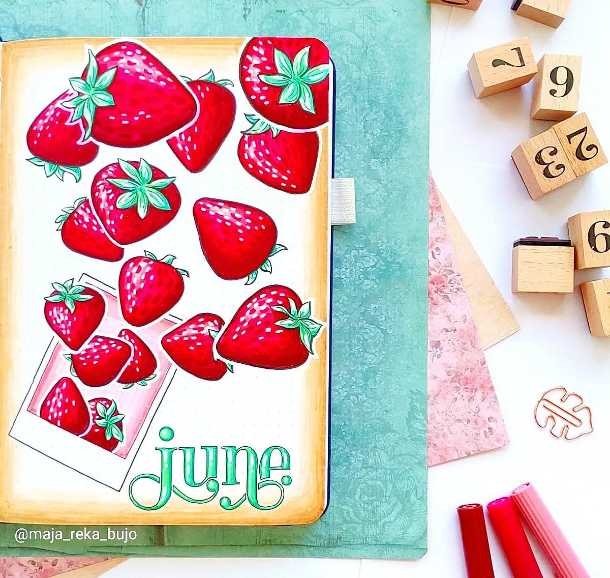 20 Sweet Strawberry Bullet Journal Ideas You’ll Love