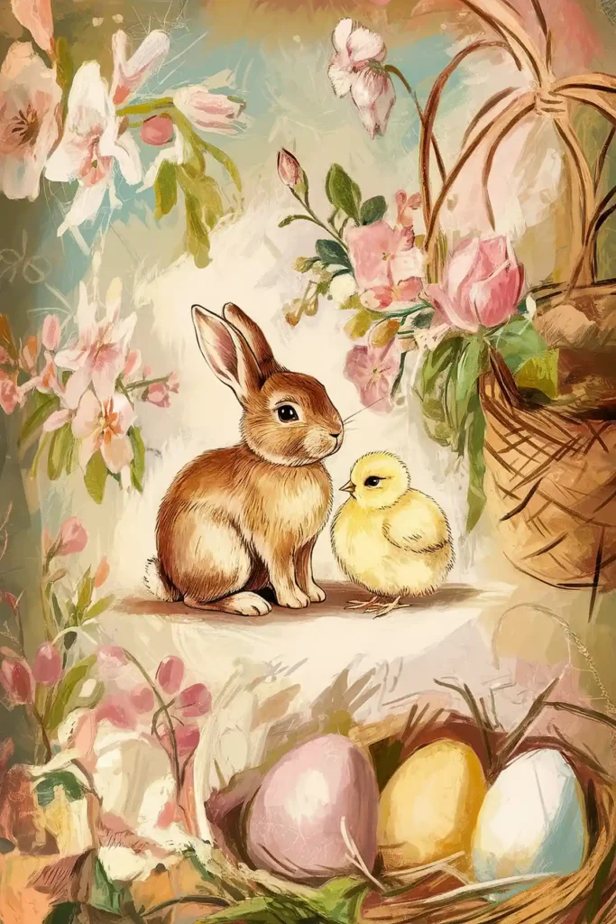 30+ Adorable Vintage Easter Bunny Images for your DIY Projects