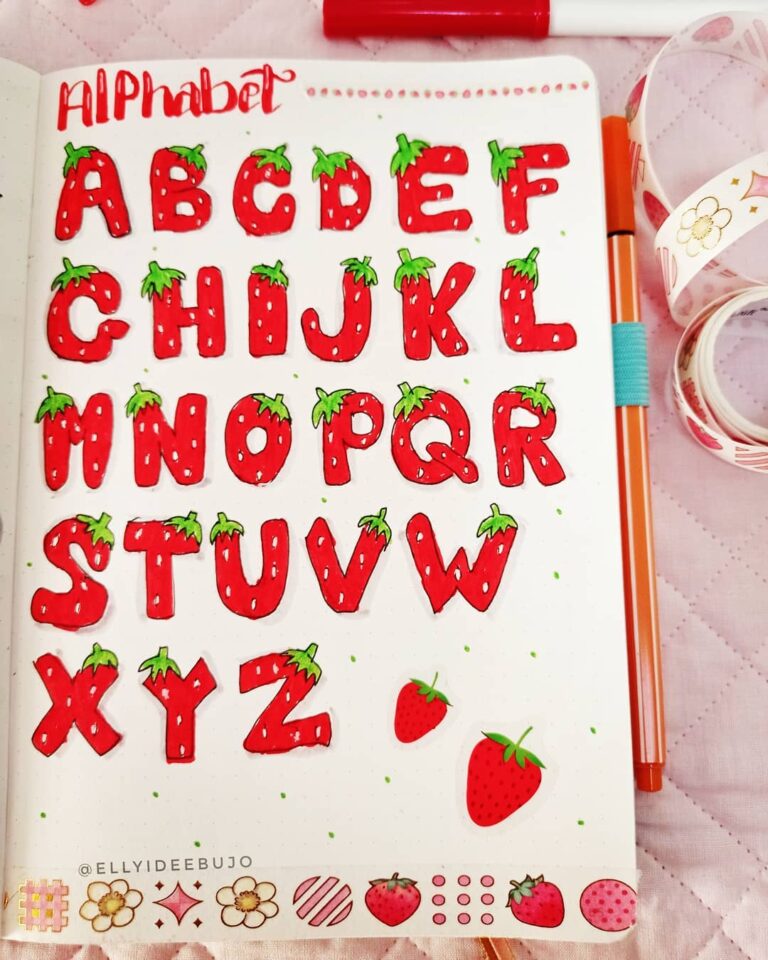 20 Sweet Strawberry Bullet Journal Ideas You’ll Love