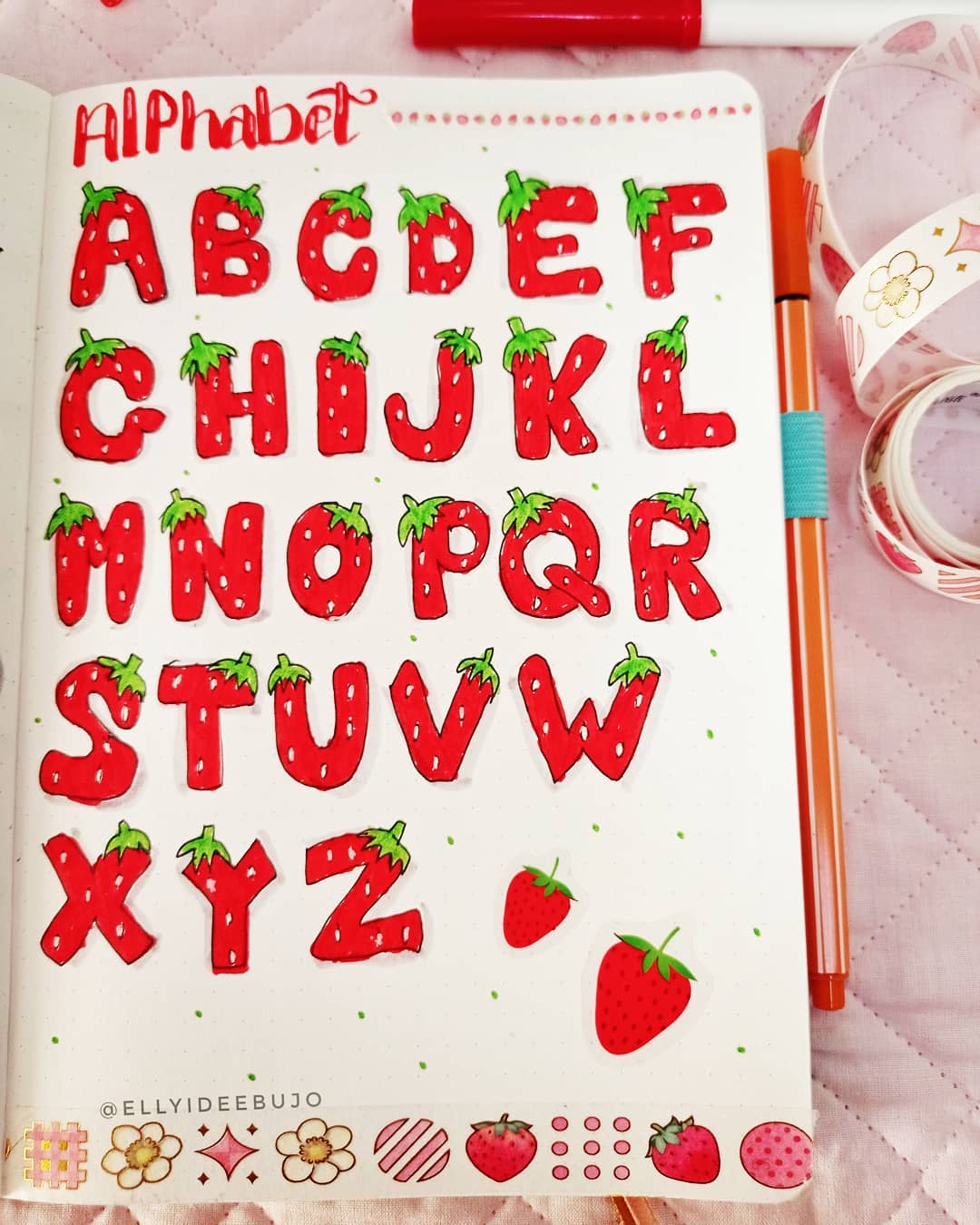 20 Sweet Strawberry Bullet Journal Ideas You’ll Love