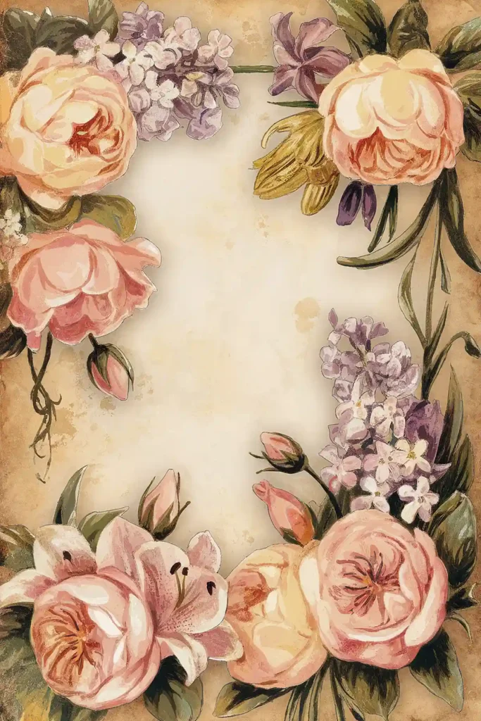 20+ FREE Vintage Flower Illustrations