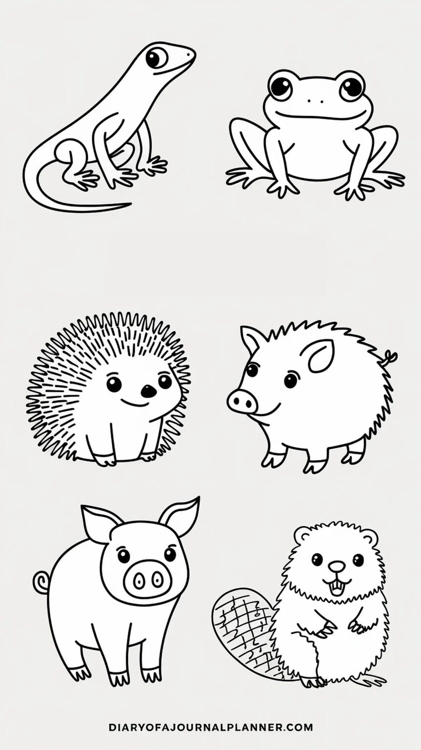Cute Animal Doodles: Easy and Fun Little Animal drawings for Everyone!