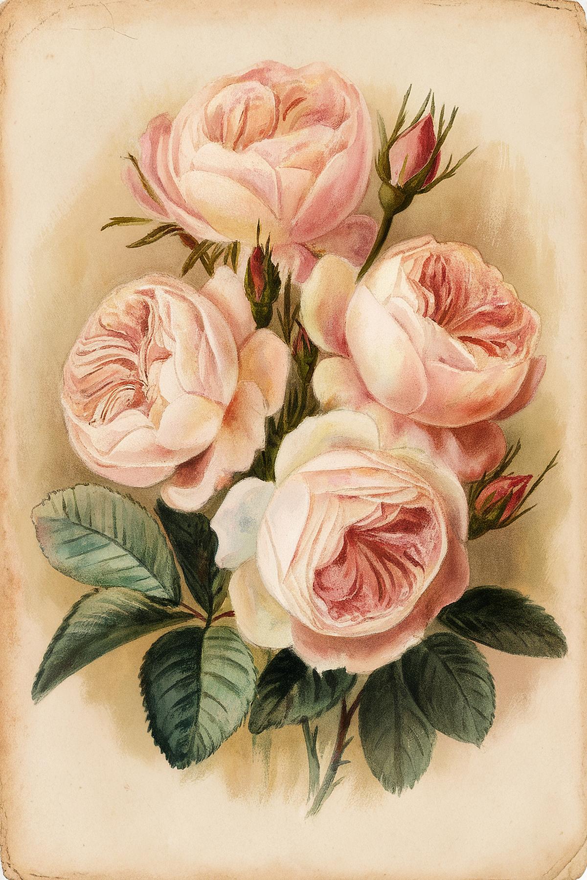30+ Vintage Rose Illustrations - Download for FREE (2025)