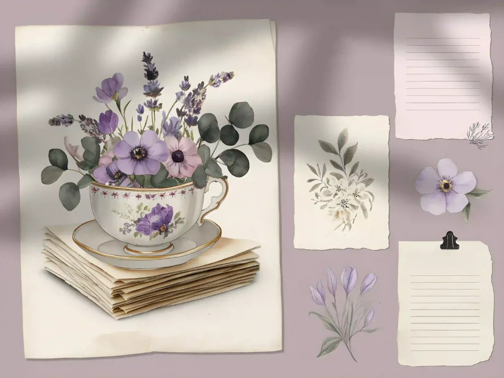 35 Junk Journal Botanical Bliss Free Printables