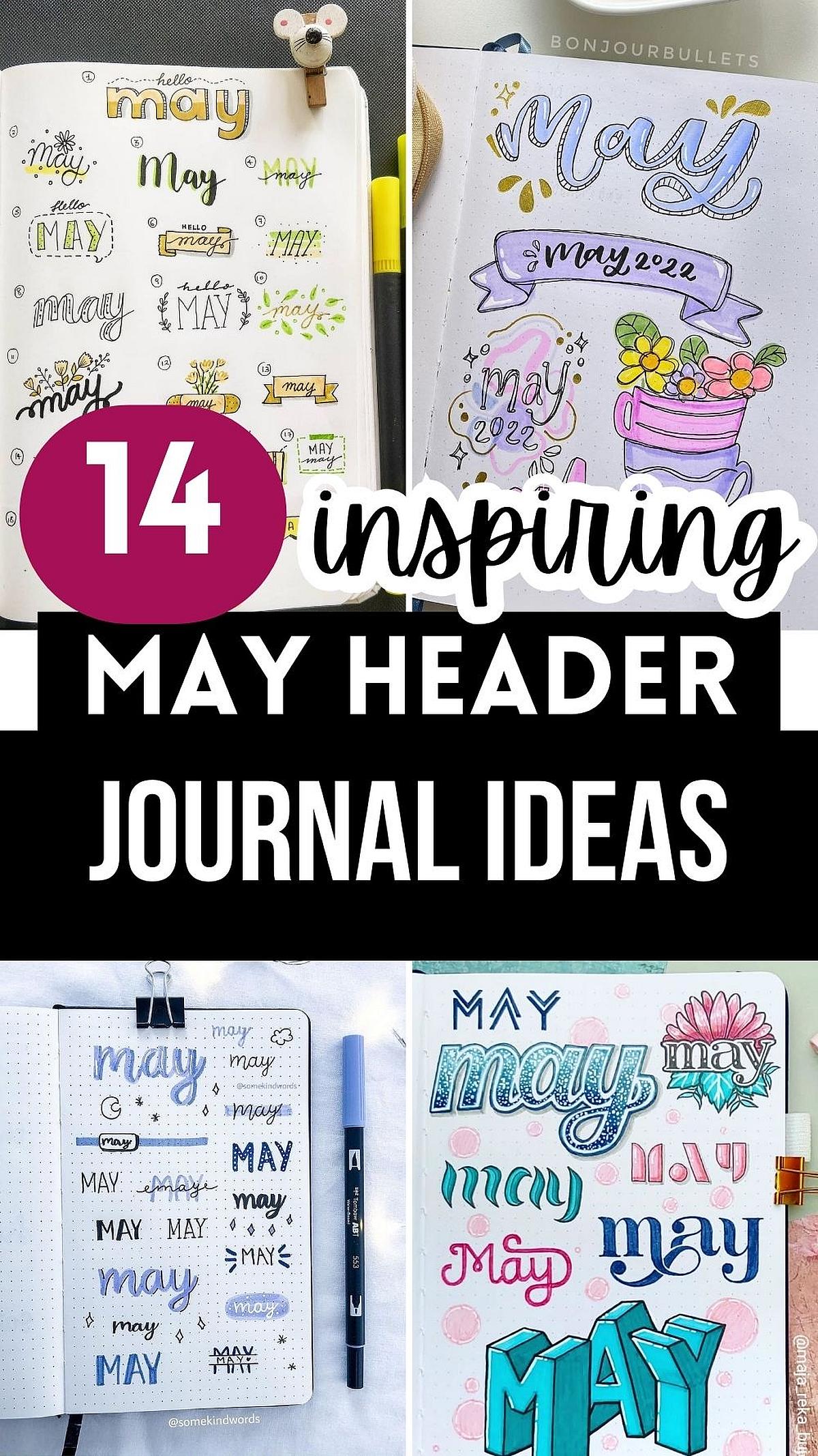 May Bullet Journal Headers to Refresh Your Pages