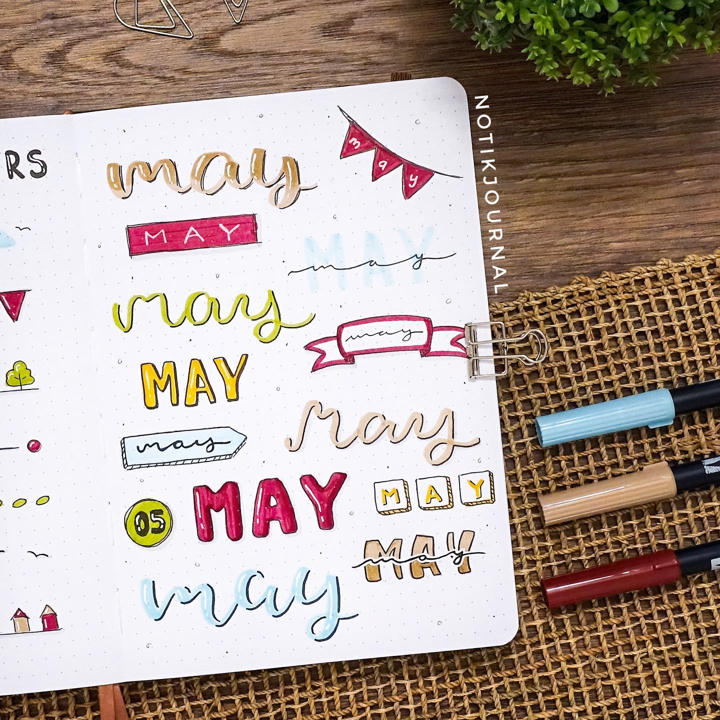 May Bullet Journal Headers to Refresh Your Pages
