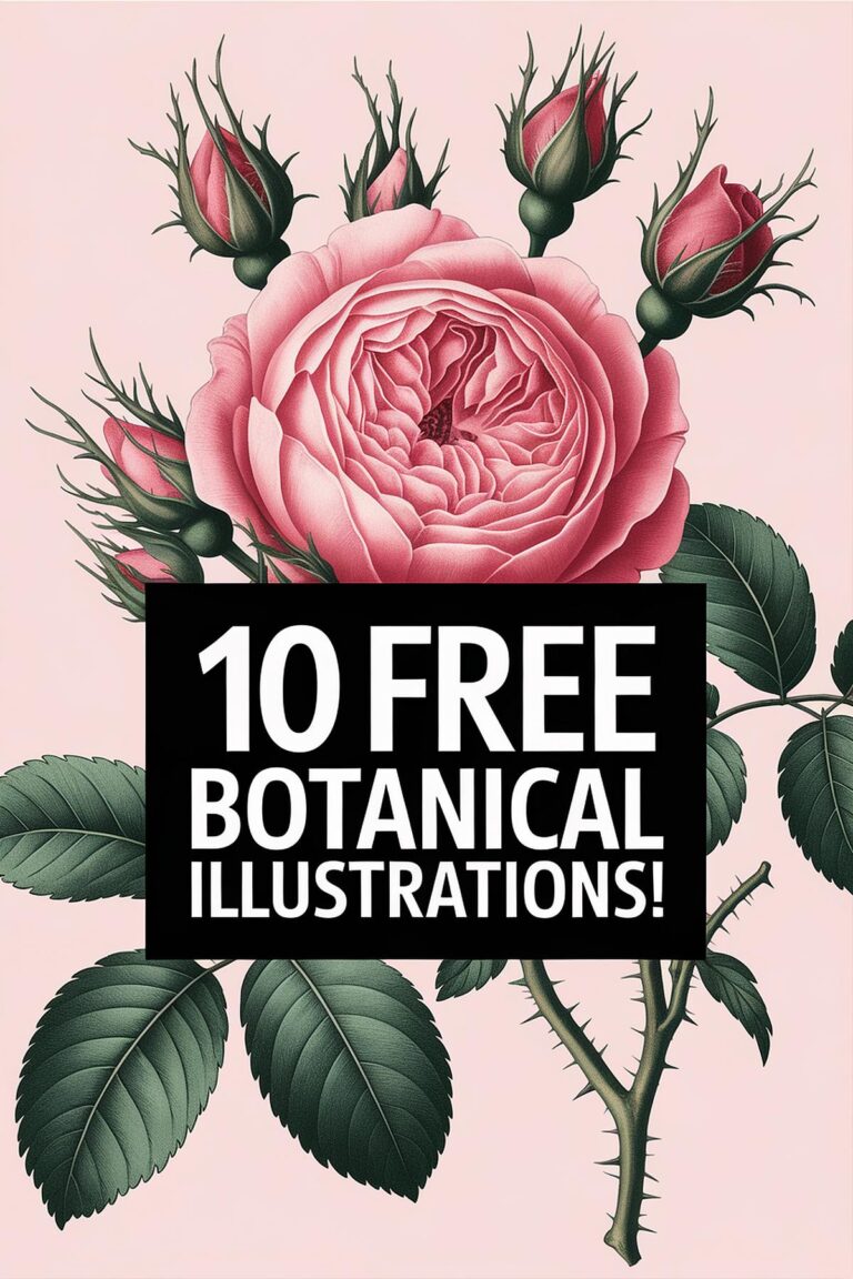 70+ Free Vintage Botanical Illustrations for Junk Journals & Crafts