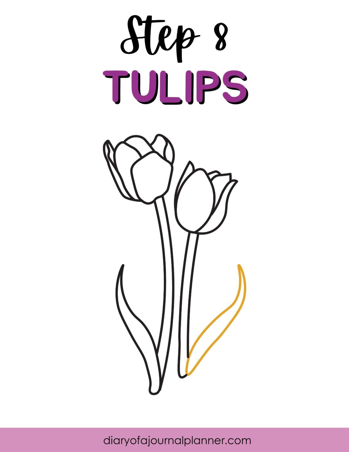 How To Draw A Tulip Doodle