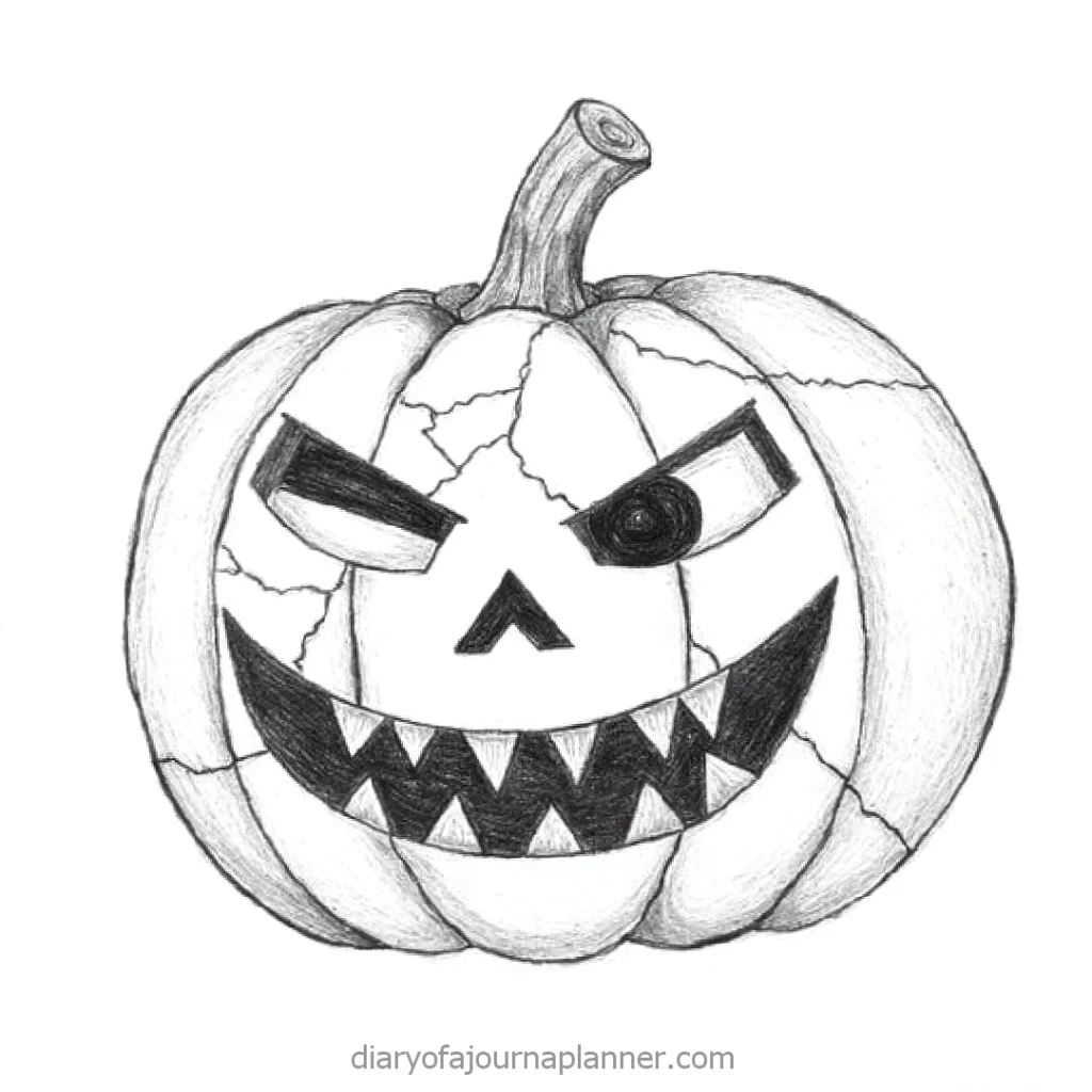 Jack-o'-Lantern & Spooky Pumpkin Face Drawing Ideas