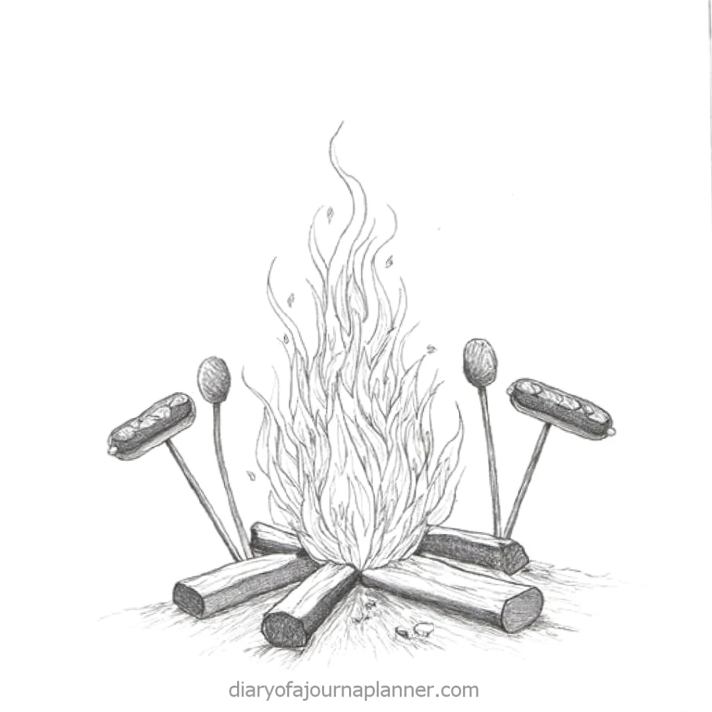 Cozy Bonfire Drawing Ideas to Warm Your SketchBook