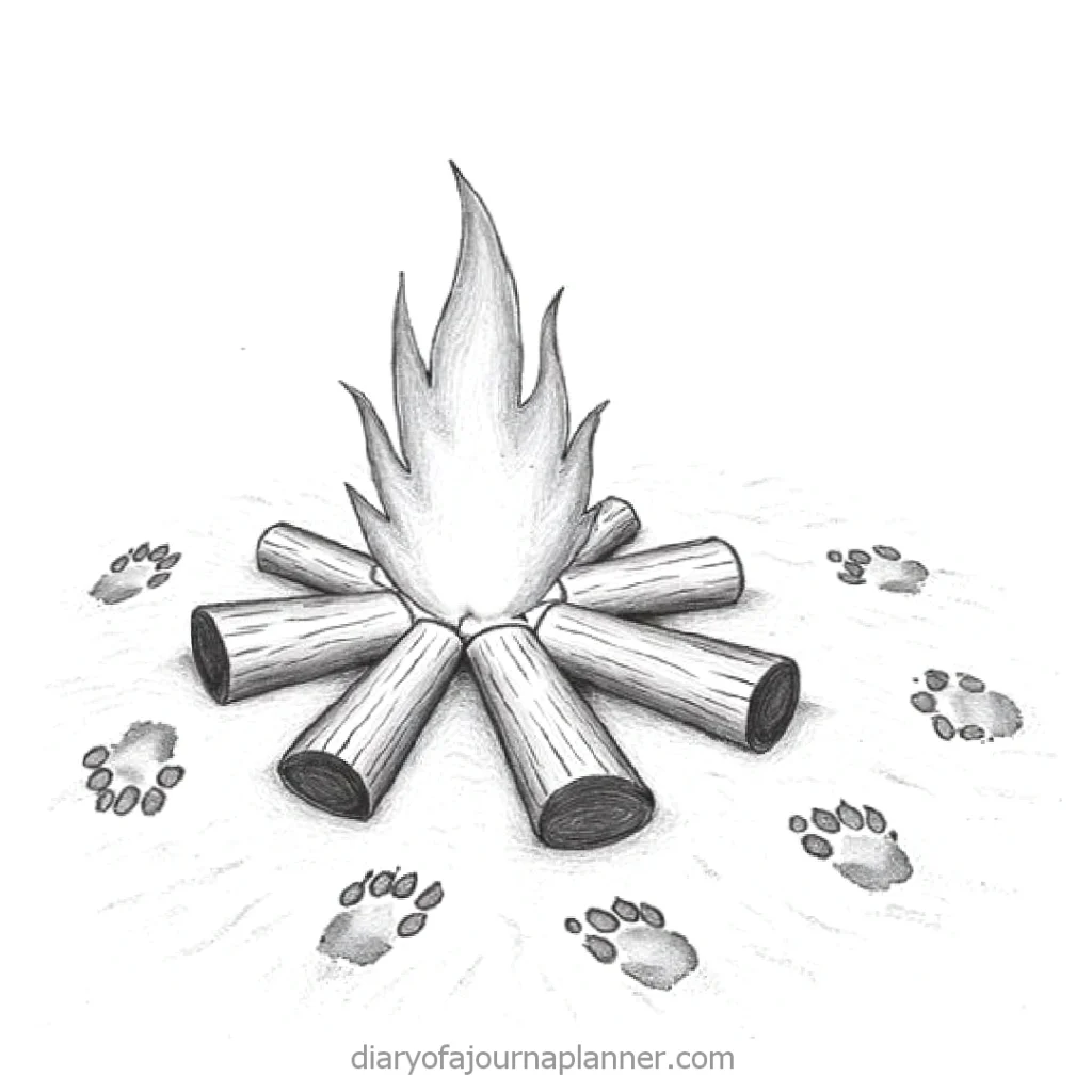 Cozy Bonfire Drawing Ideas to Warm Your SketchBook