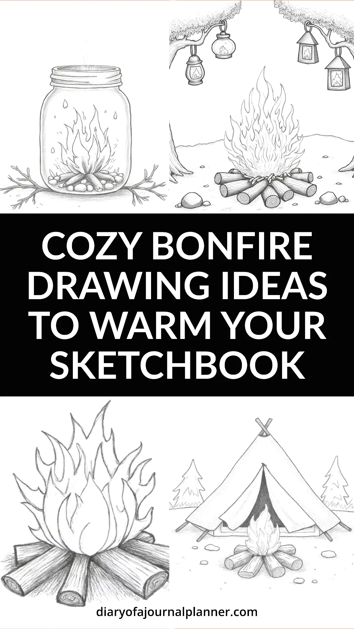 Cozy Bonfire Drawing Ideas to Warm Your SketchBook