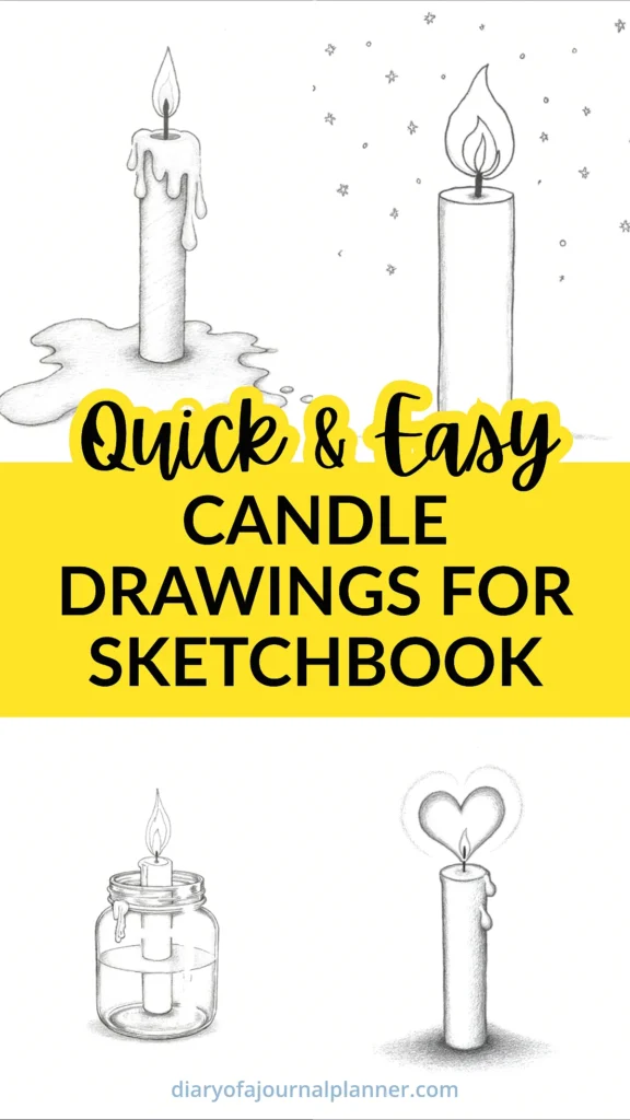 Candle drawing Ideas For Cozy or Spooky Art (2025)