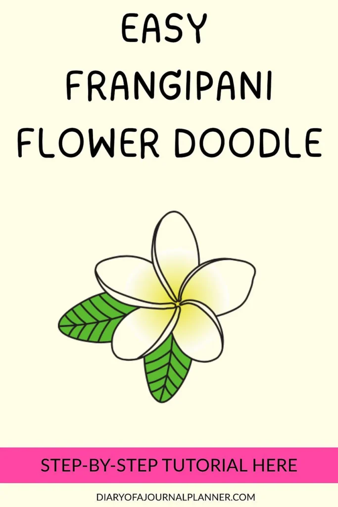 How to Doodle a Frangipani Drawing