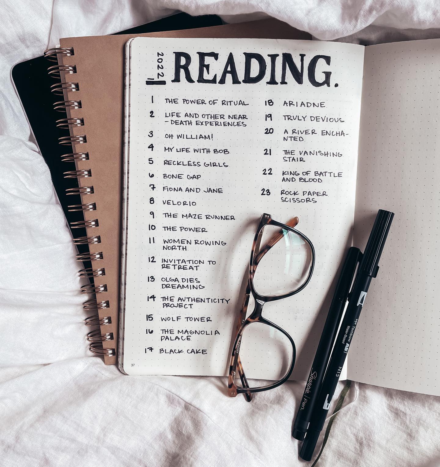 Book-Themed Bullet Journal Ideas