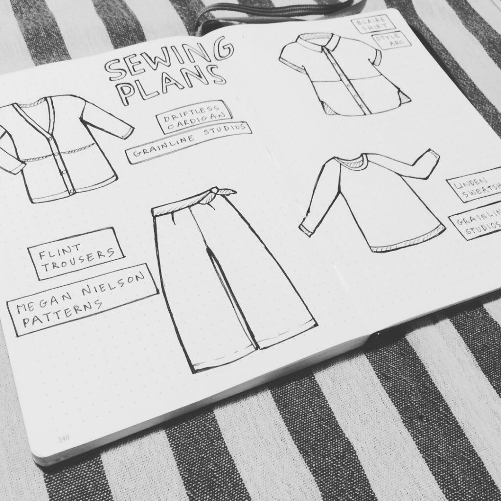 Sewing Bullet Journal Ideas