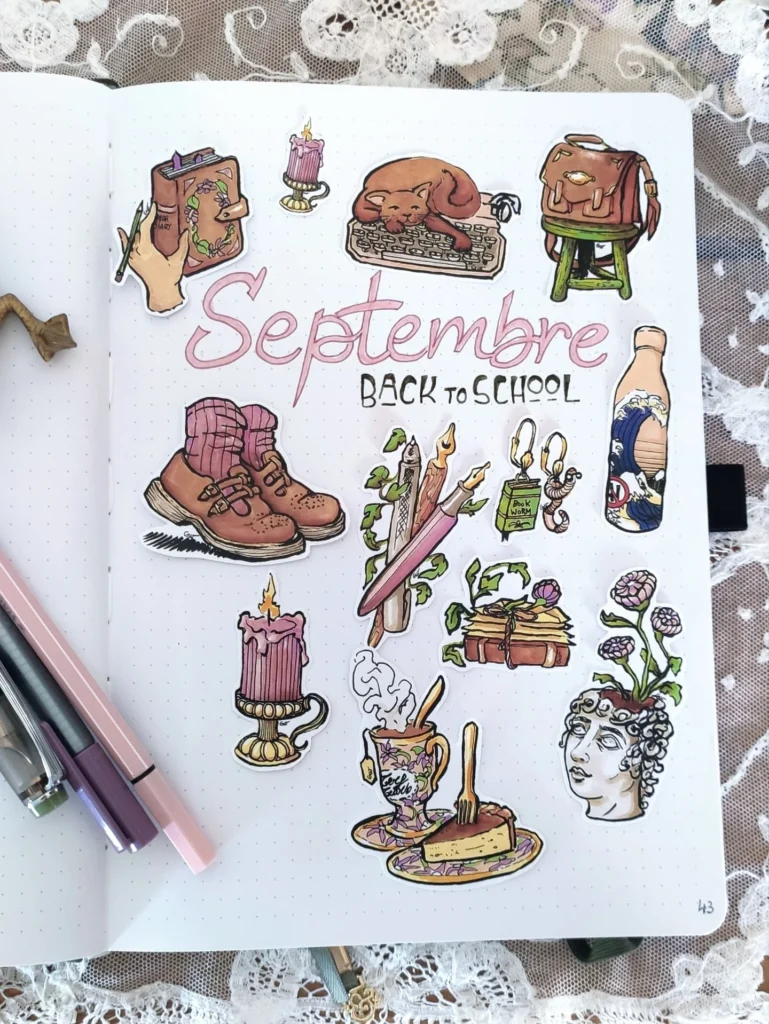 Soft Academia Bullet Journal Ideas